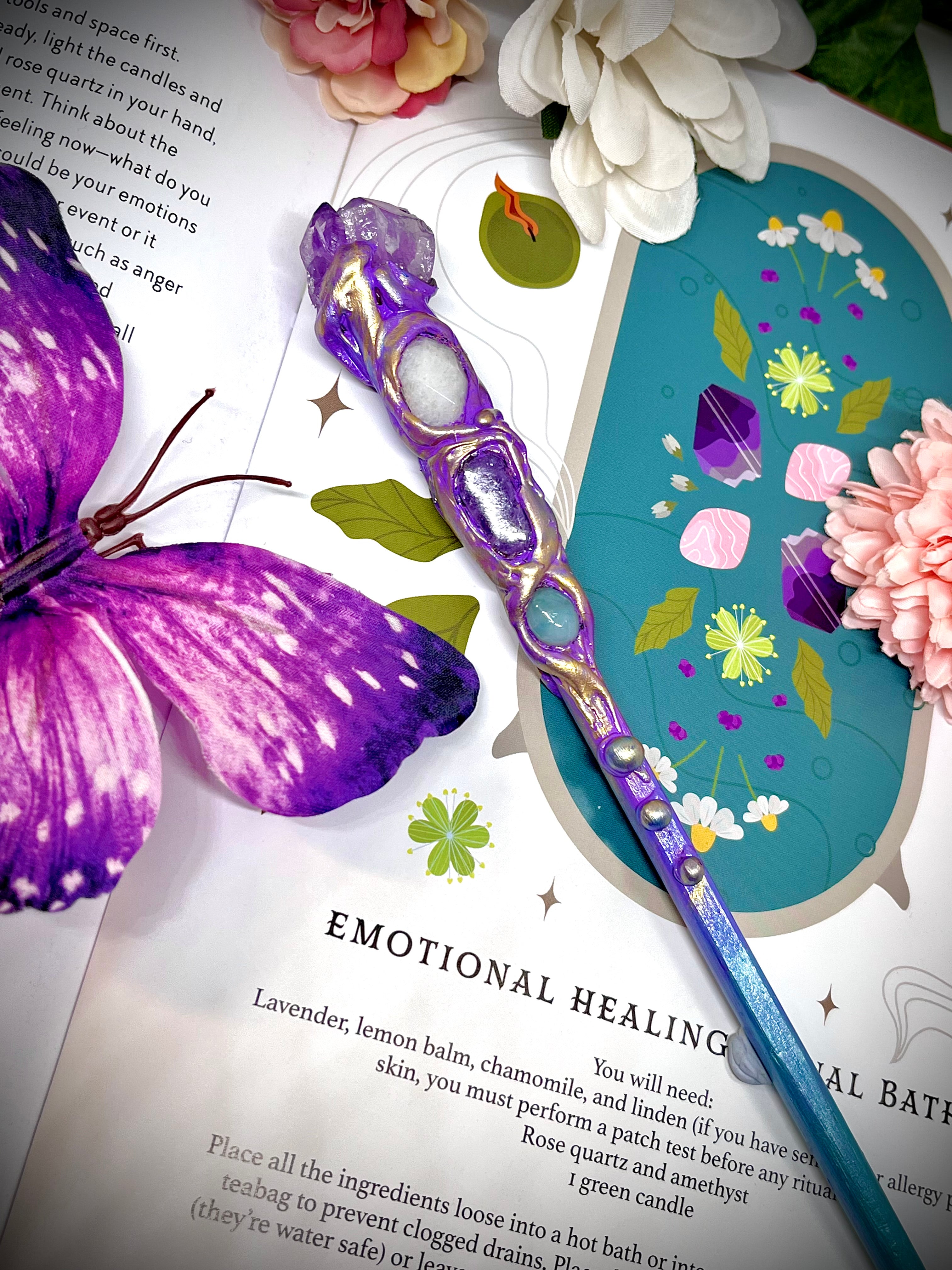 The Harmony Keeper- Handmade Crystal Wand – Ink Moon